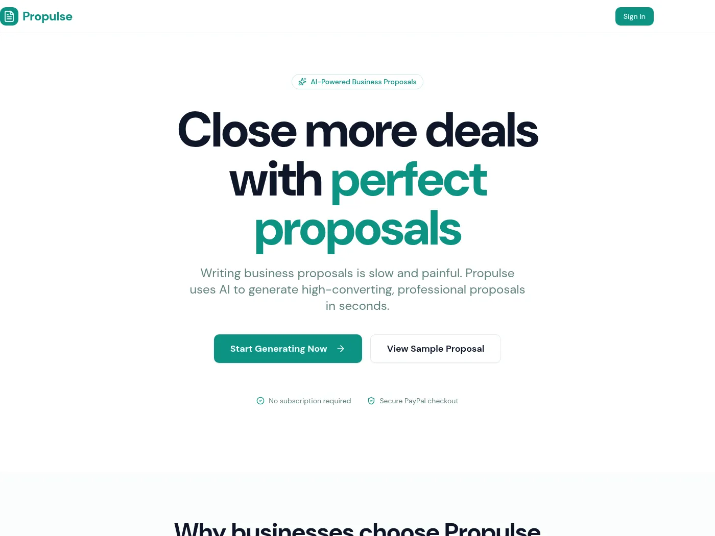 Propulse Proposals