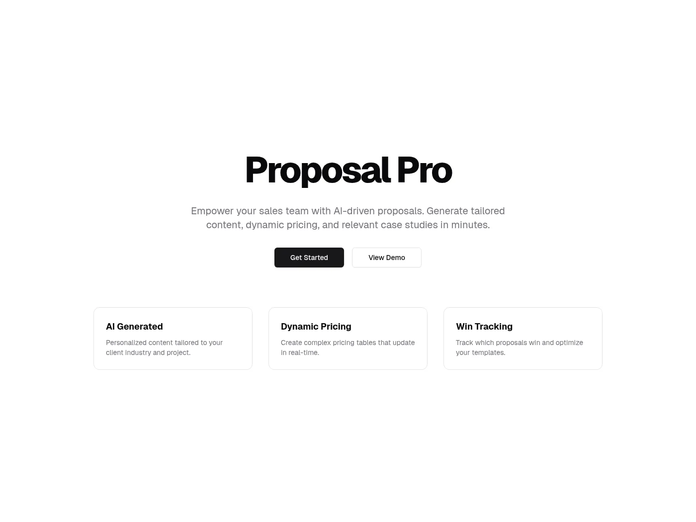 AI Sales Proposal Pro