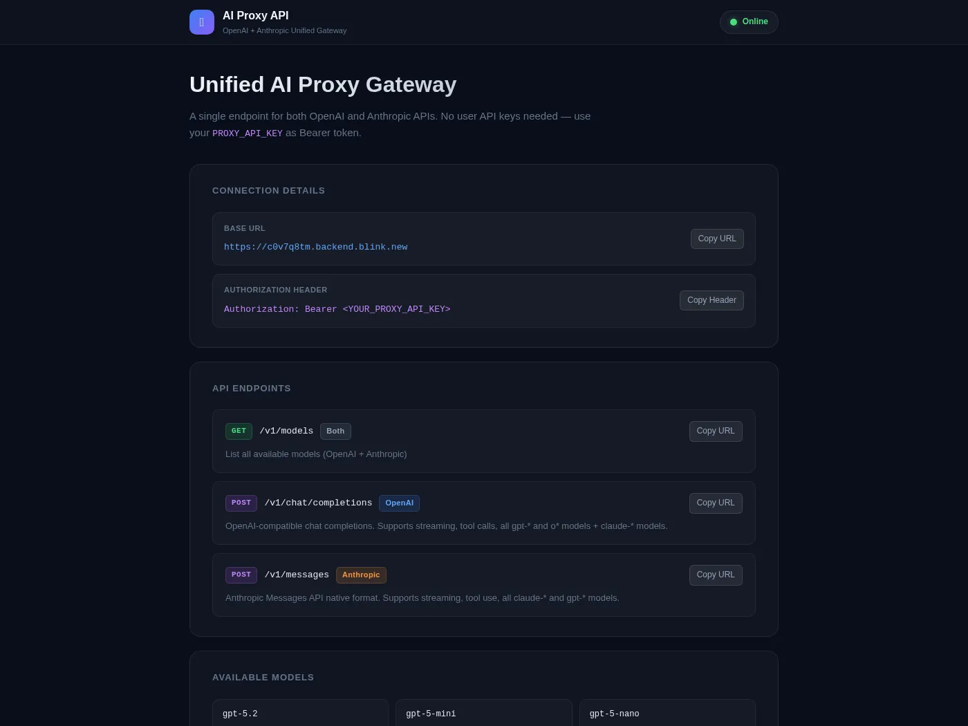 AI Proxy API Portal