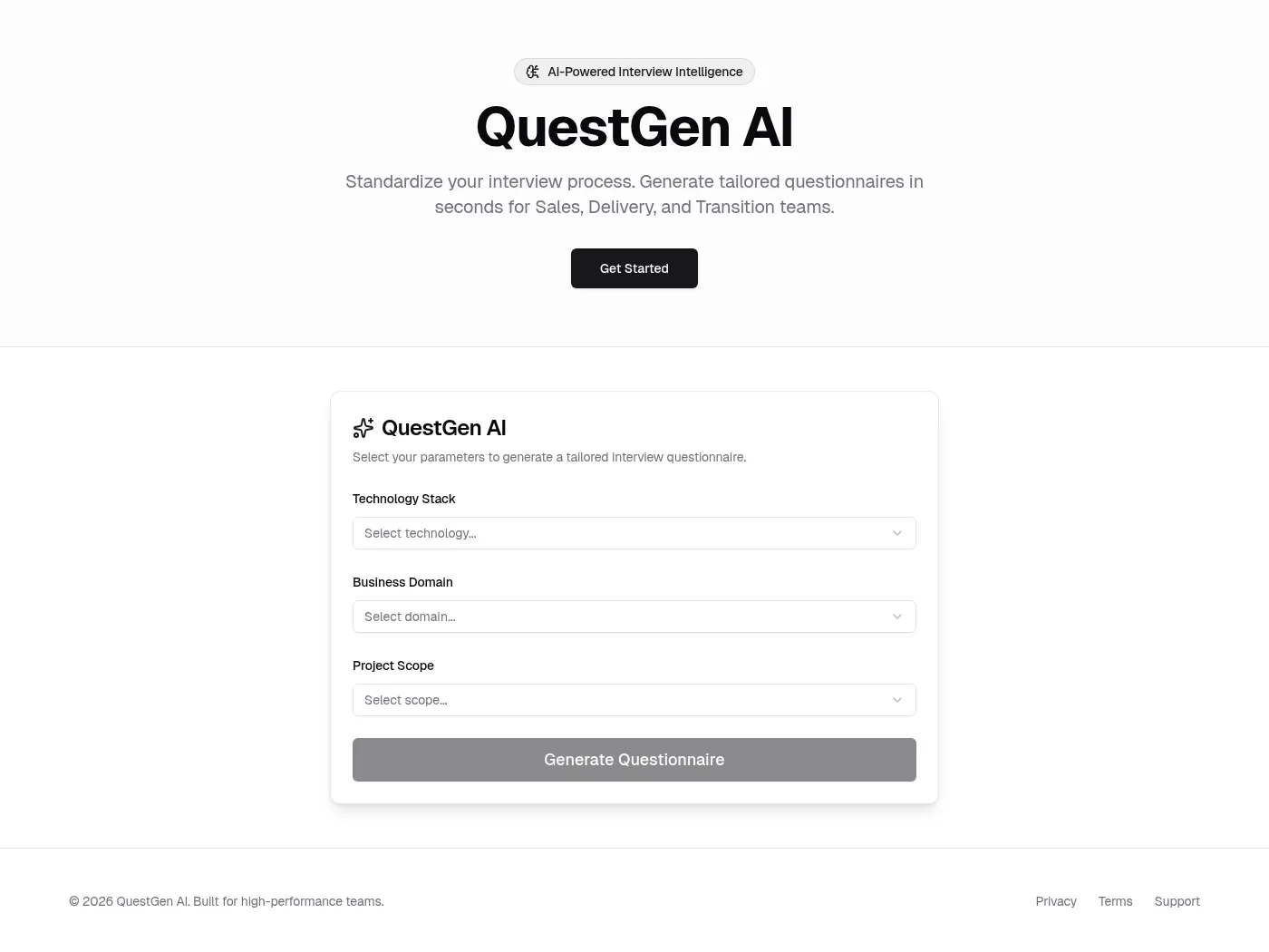 QuestGen AI UI