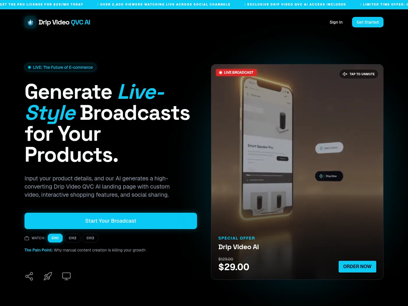 Drip Video QVC AI