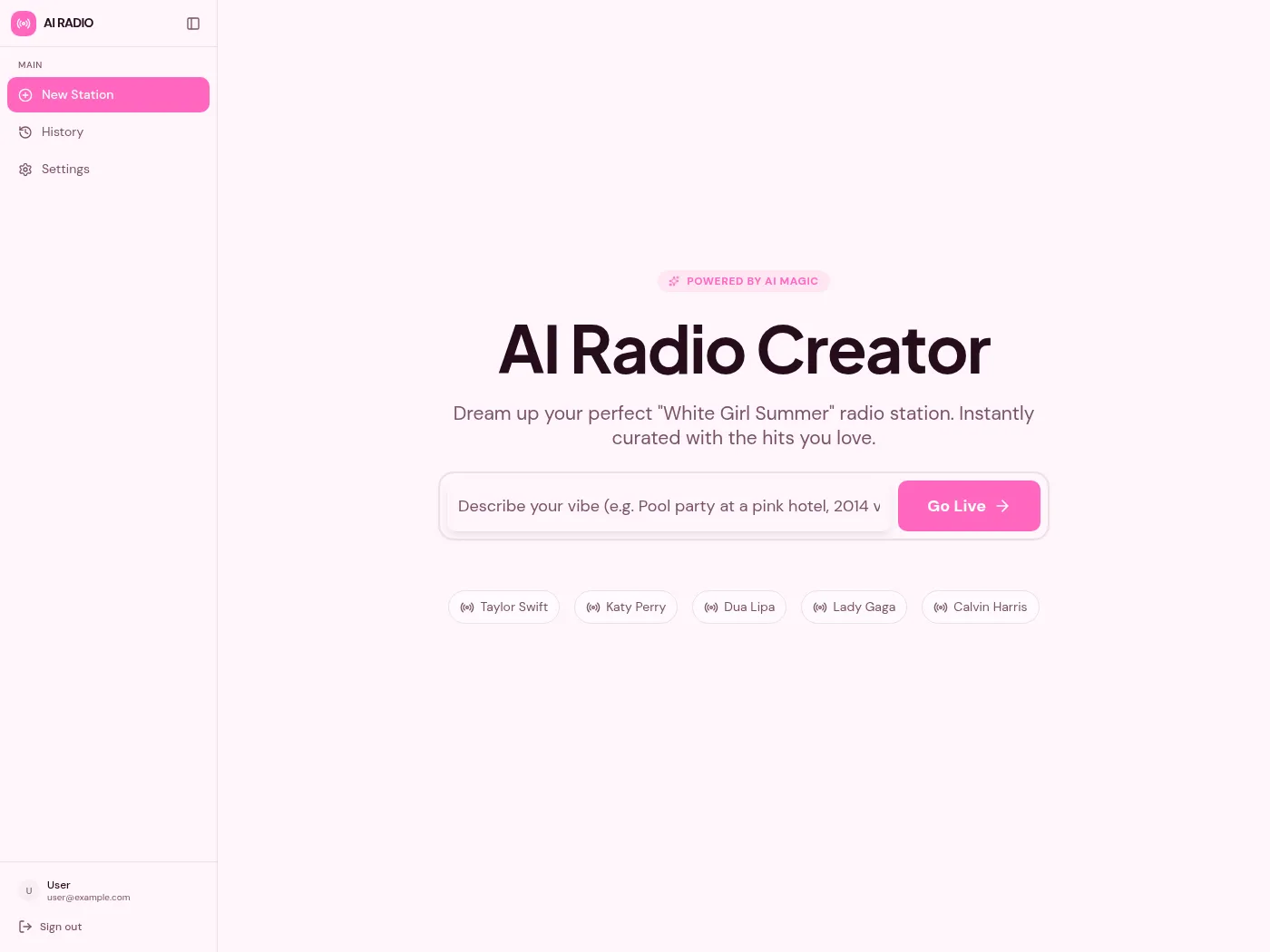 AI Radio Creator
