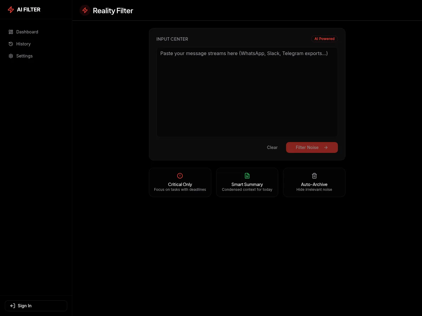 AI Reality Filter
