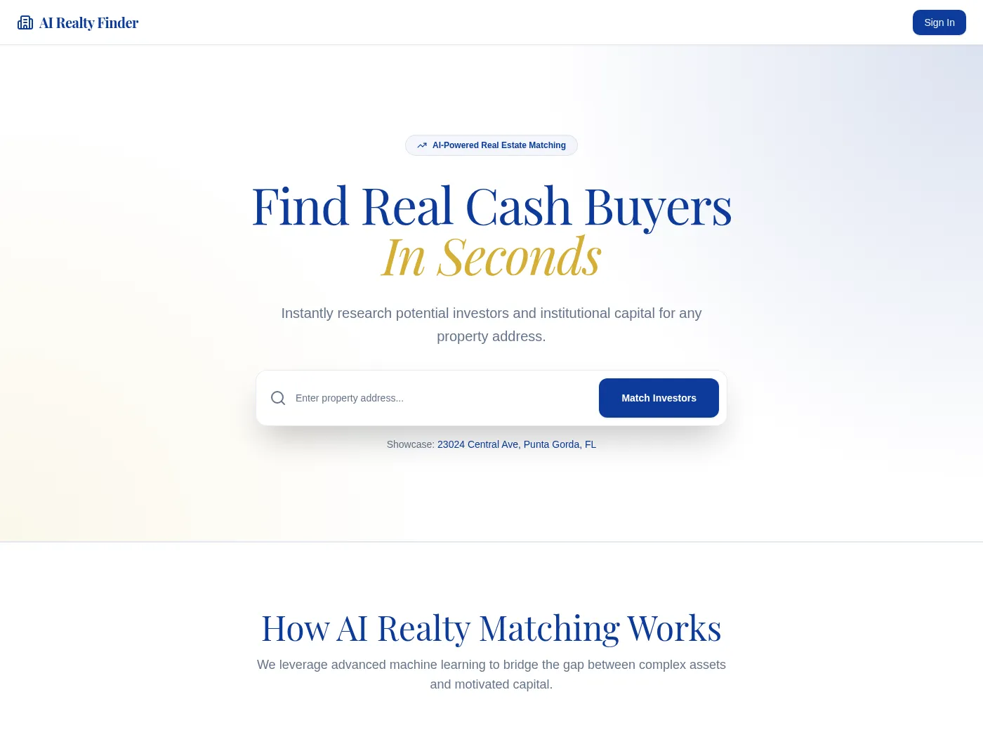AI Real Estate Finder