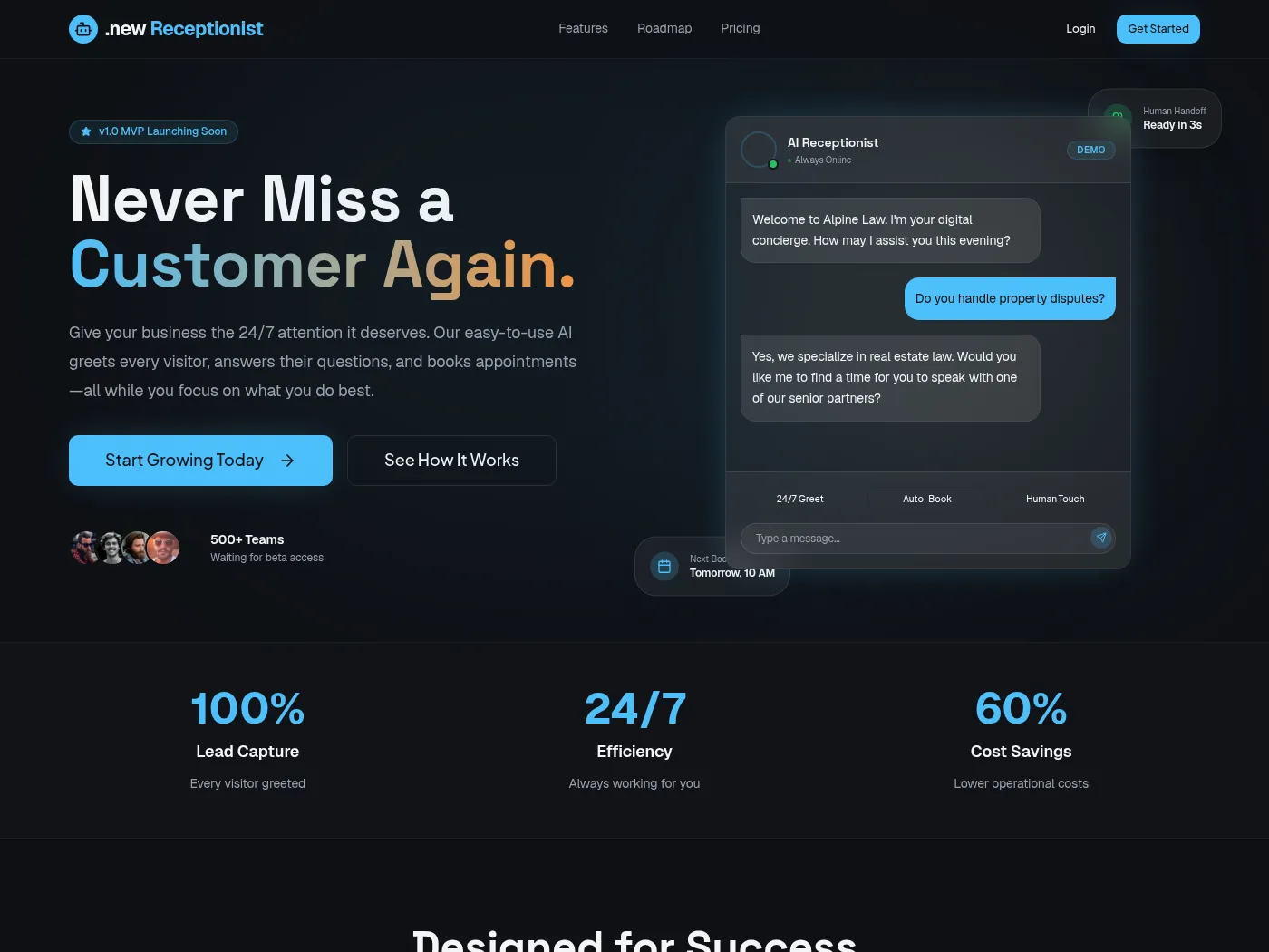 AI Receptionist Web App