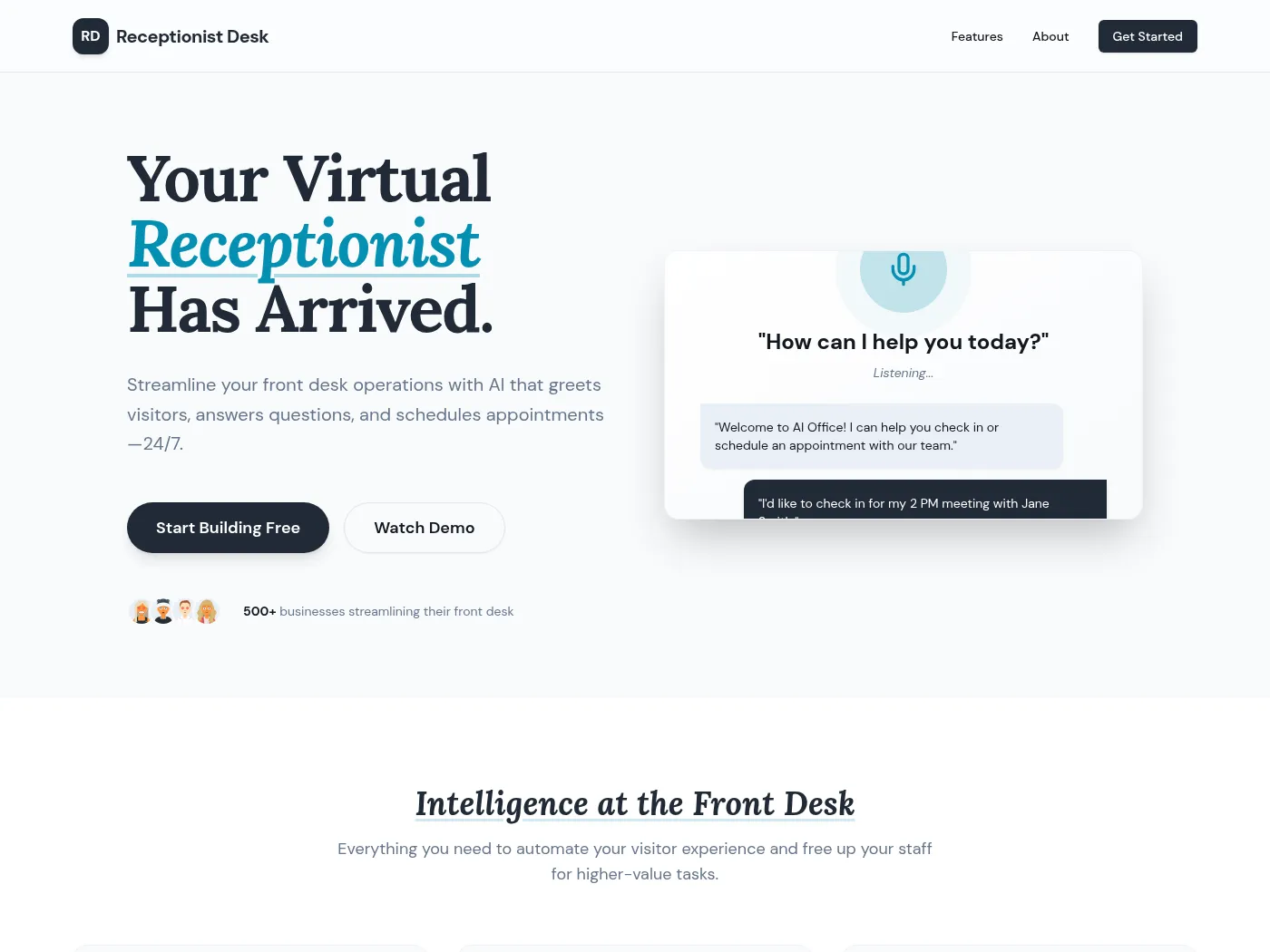 AI Receptionist Desk