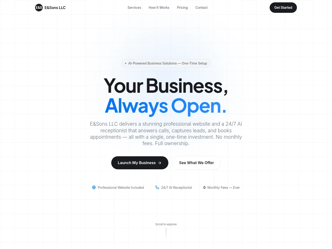 E&Sons AI Site & Receptionist