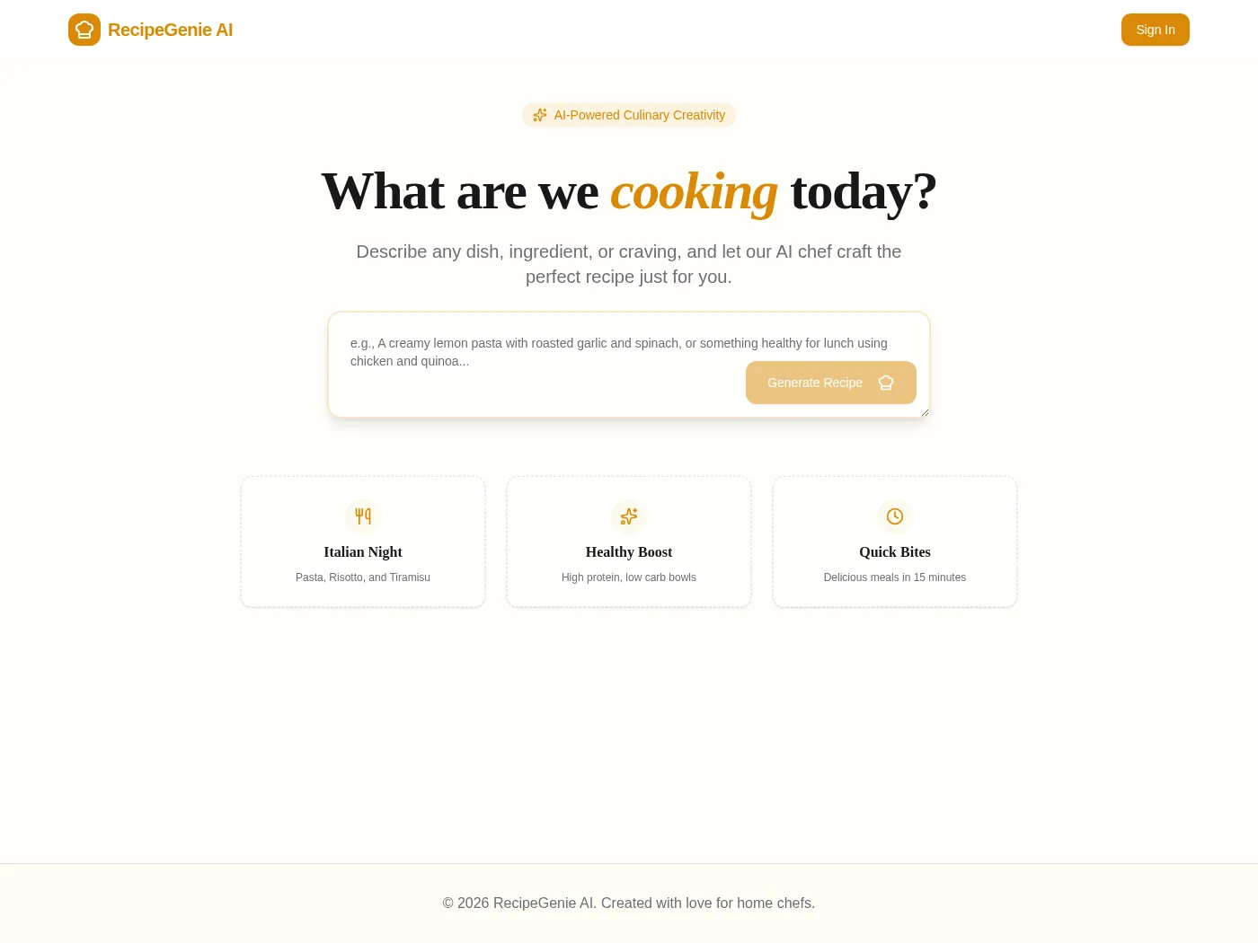 RecipeGenie AI