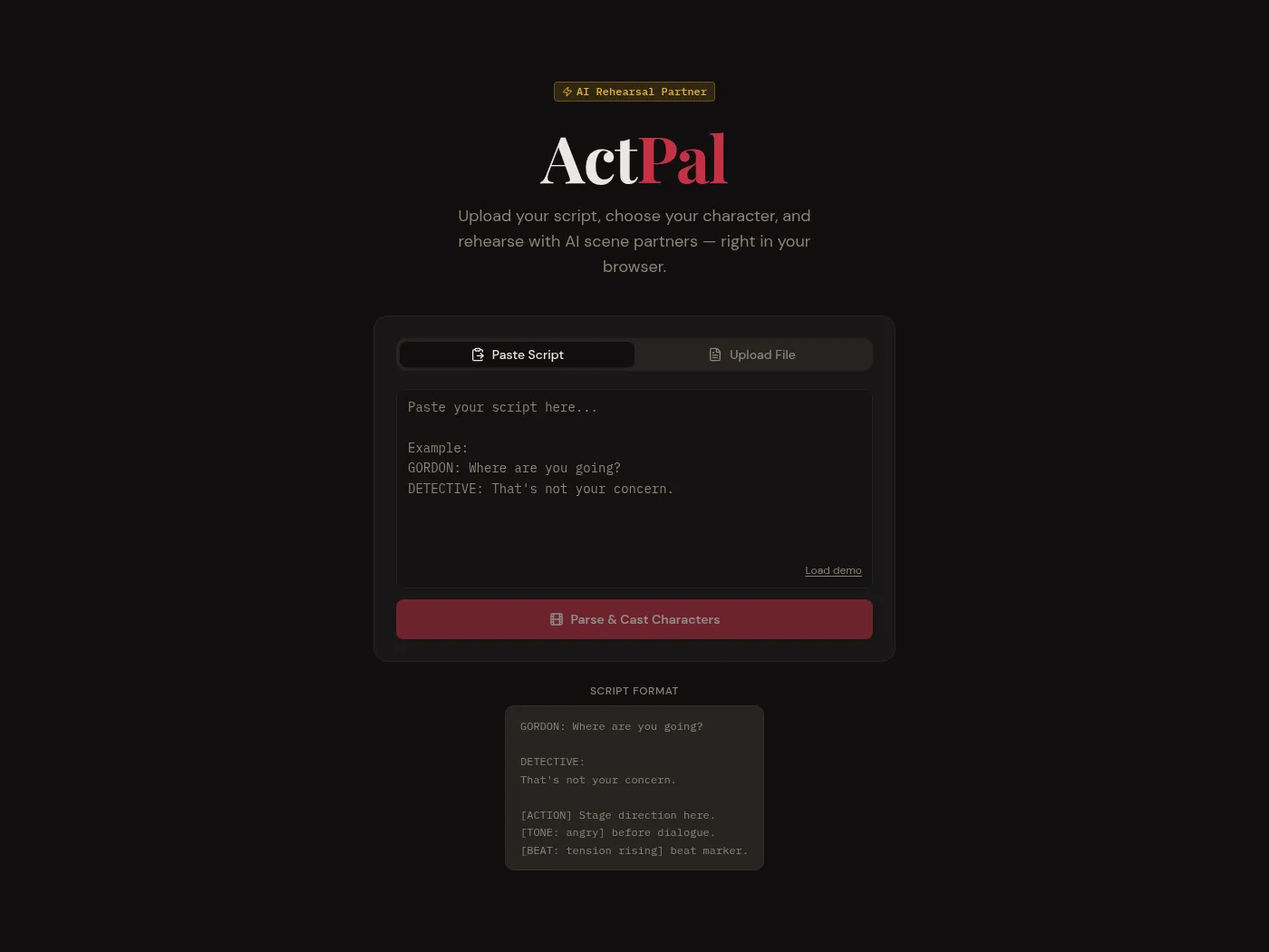 ActPal AI Scene Partner