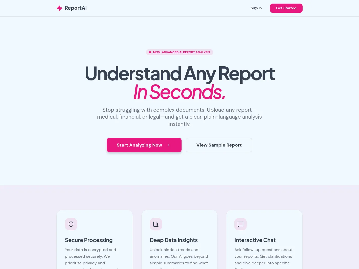 AI Report Analyzer SaaS