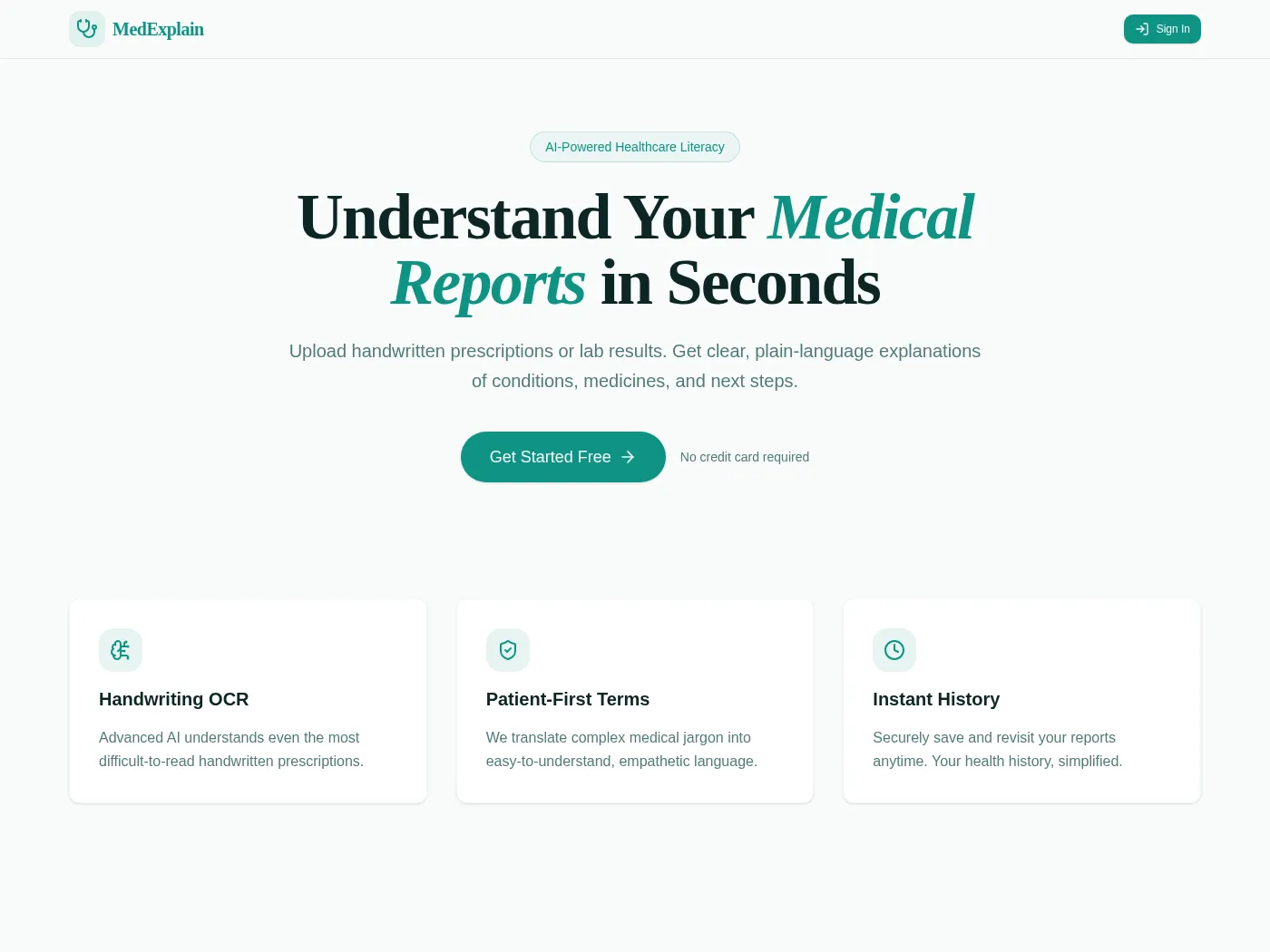 AI Report & Rx Explainer