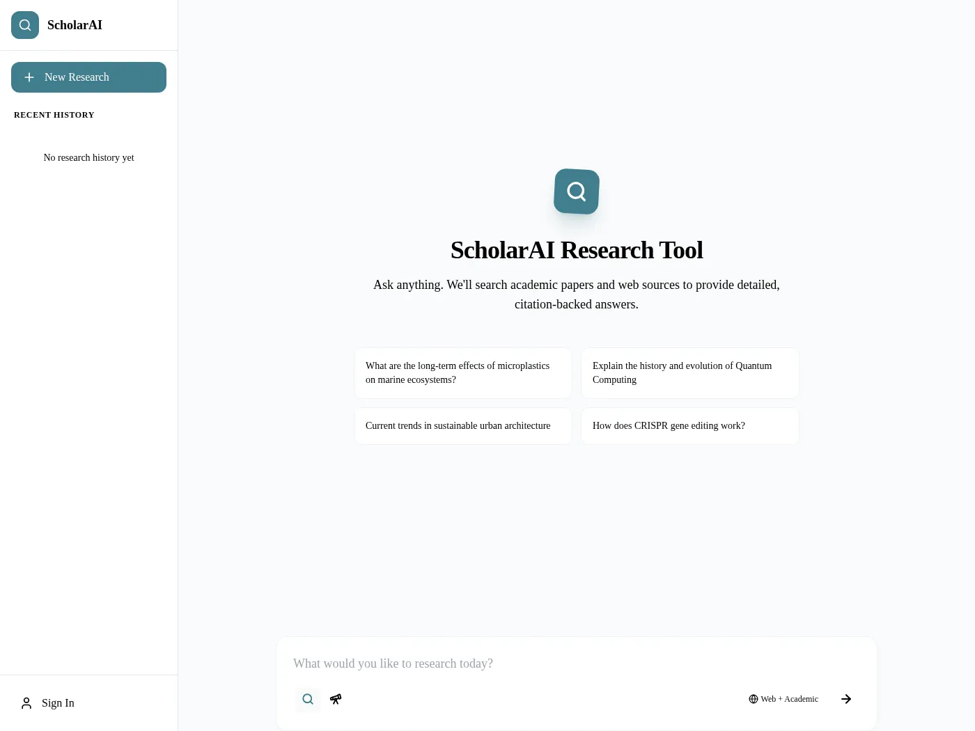 ScholarAI Dashboard
