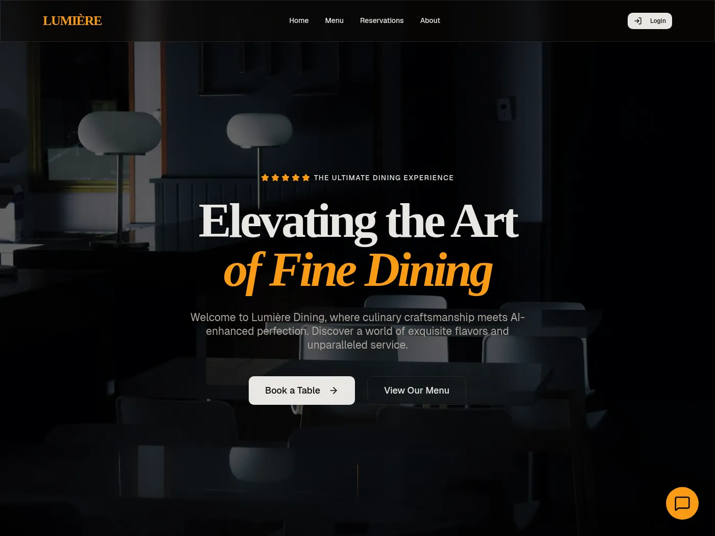 AI Restaurant Website