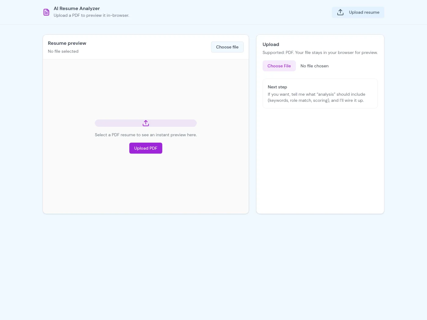 AI Resume Analyzer