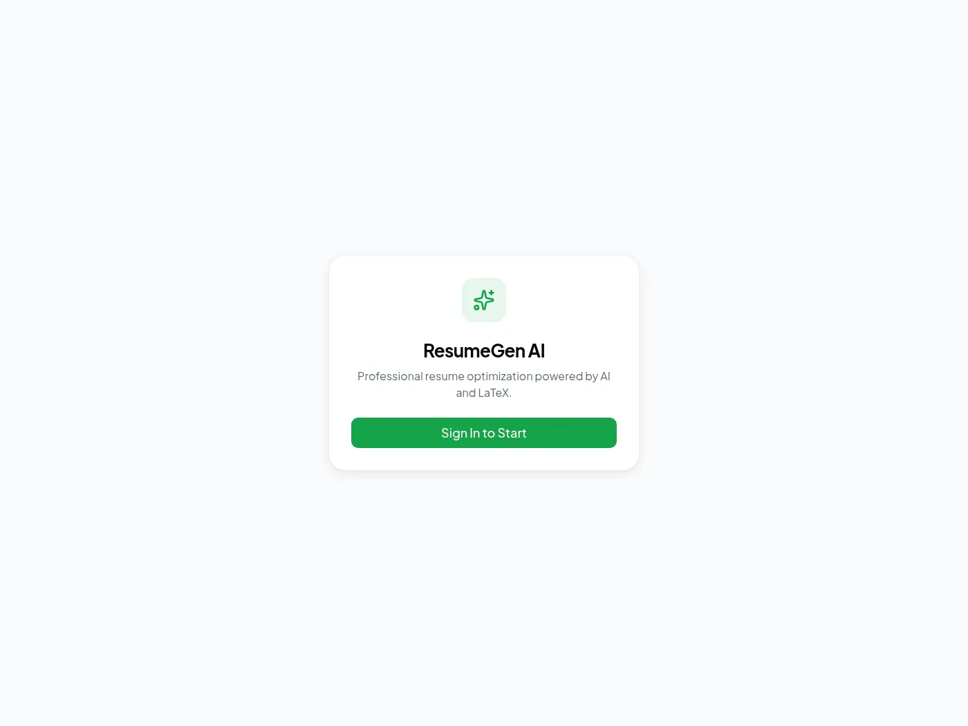ResumeGen AI Platform