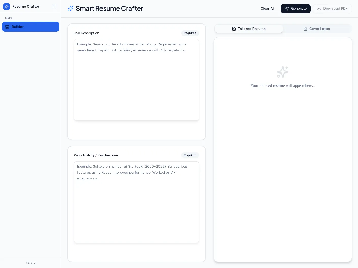 Smart Resume Crafter