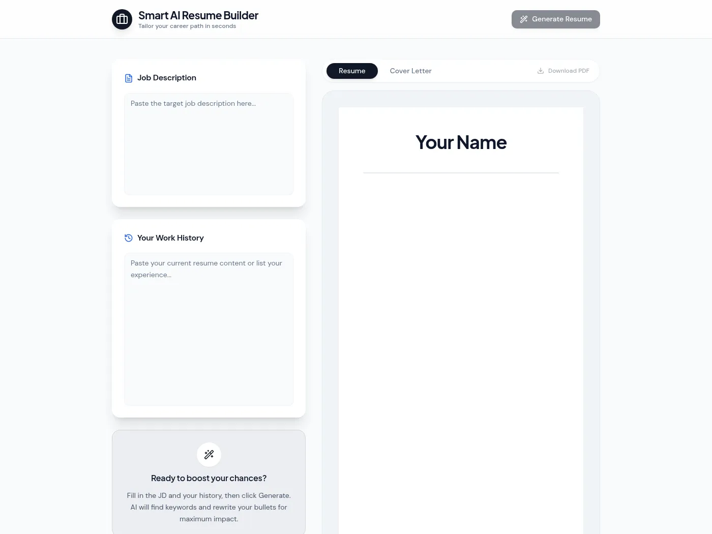 Smart AI Resume Builder