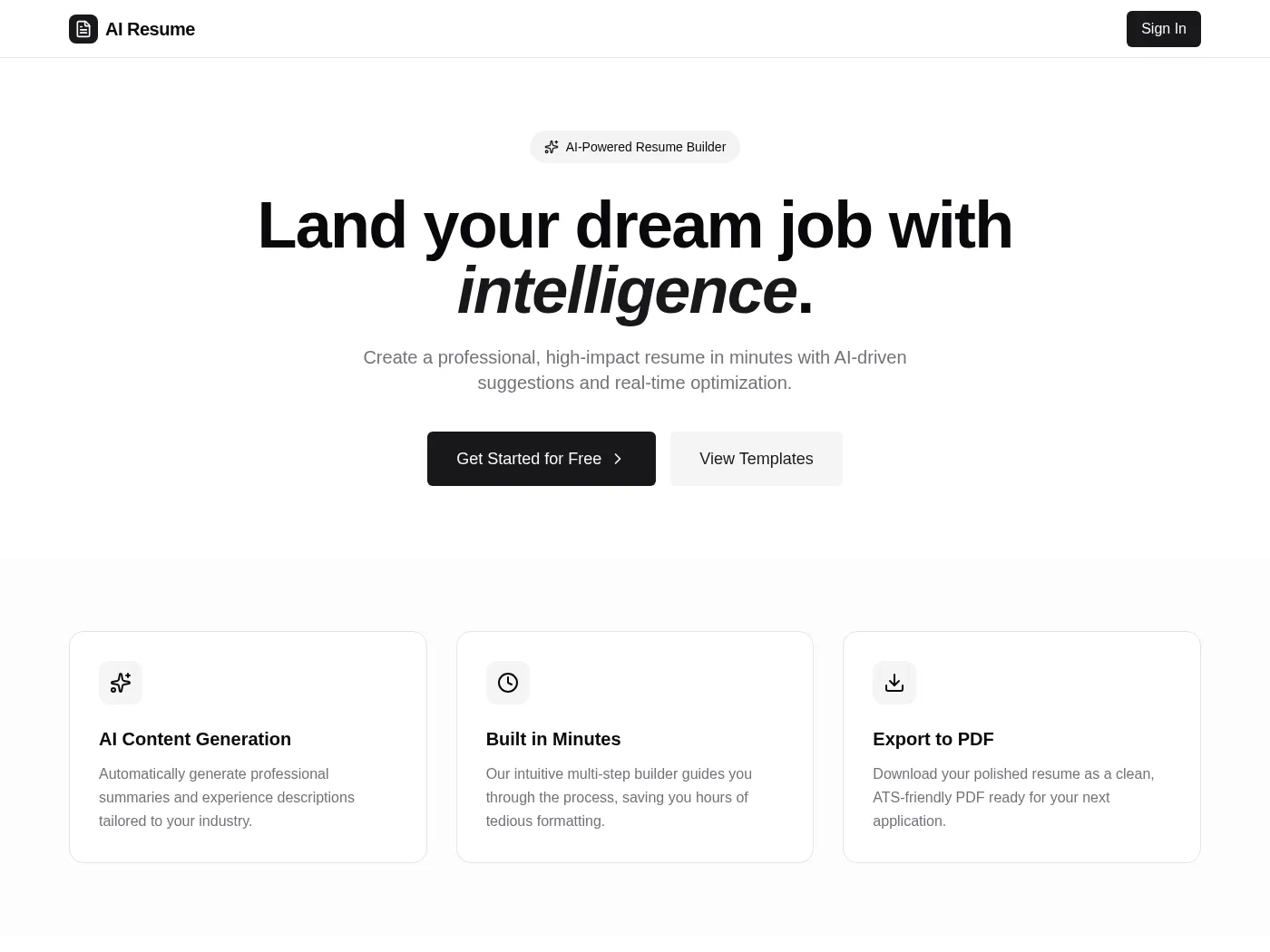 AI Resume Builder