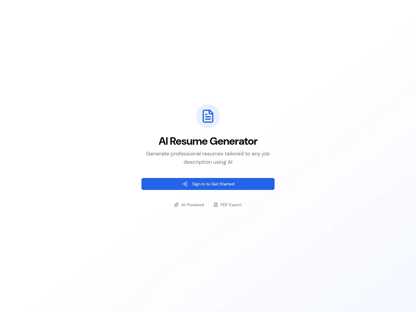 AI Resume Generator
