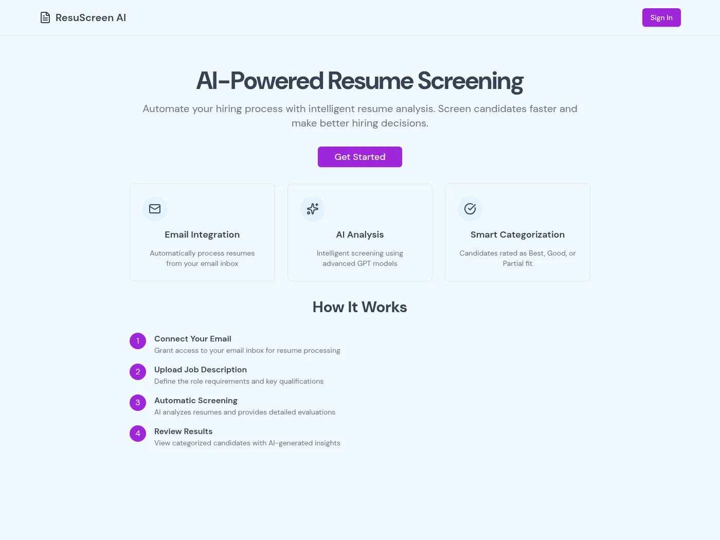 ResuScreen AI Workflow