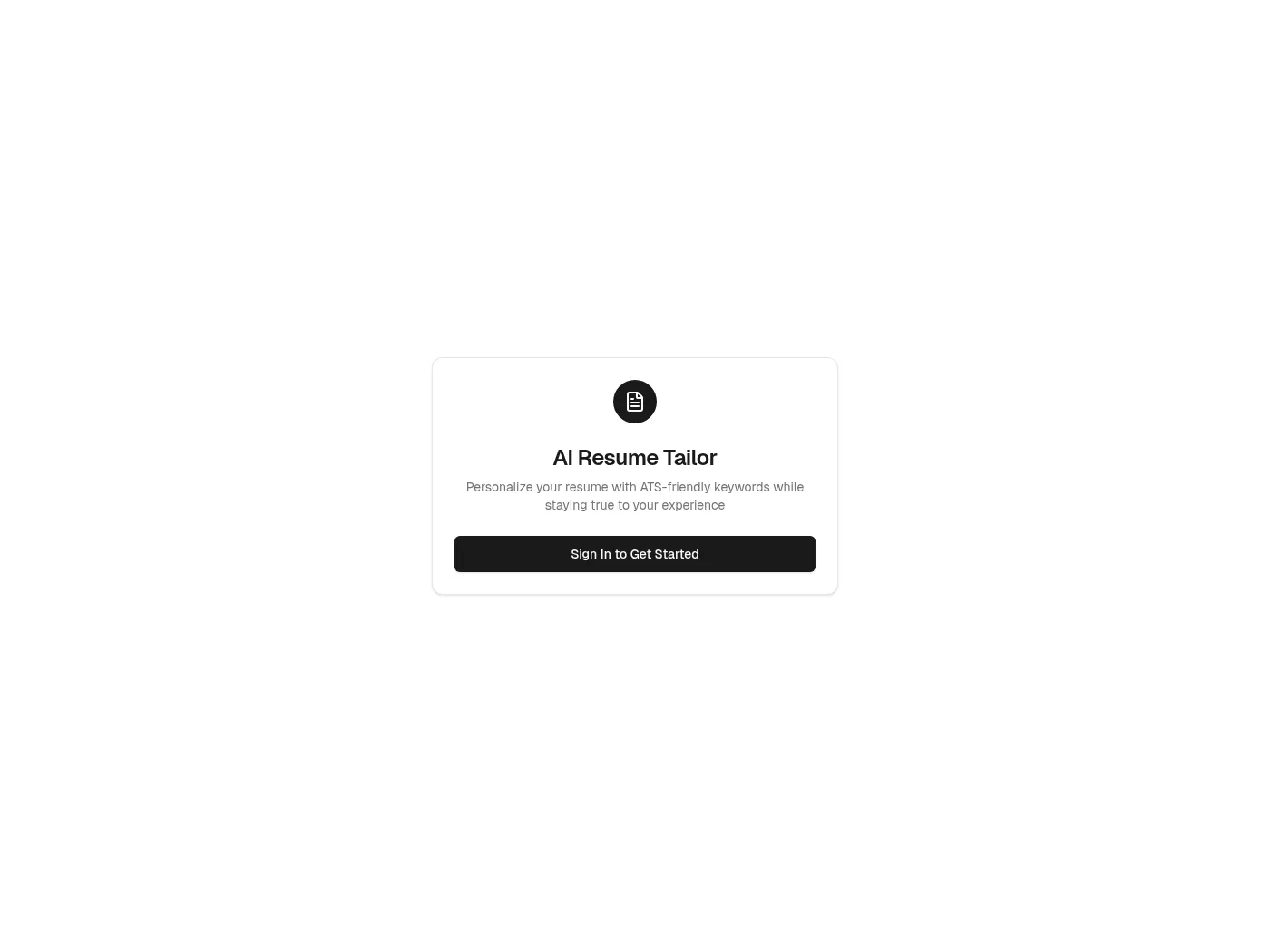 AI Resume Tailor