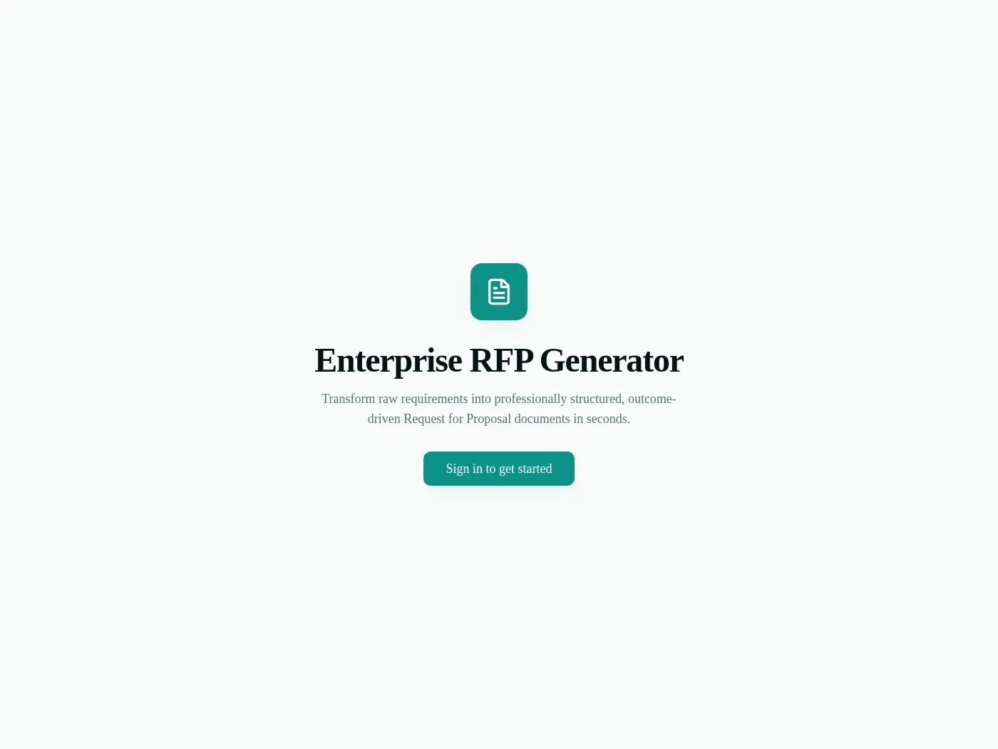 AI RFP Generator