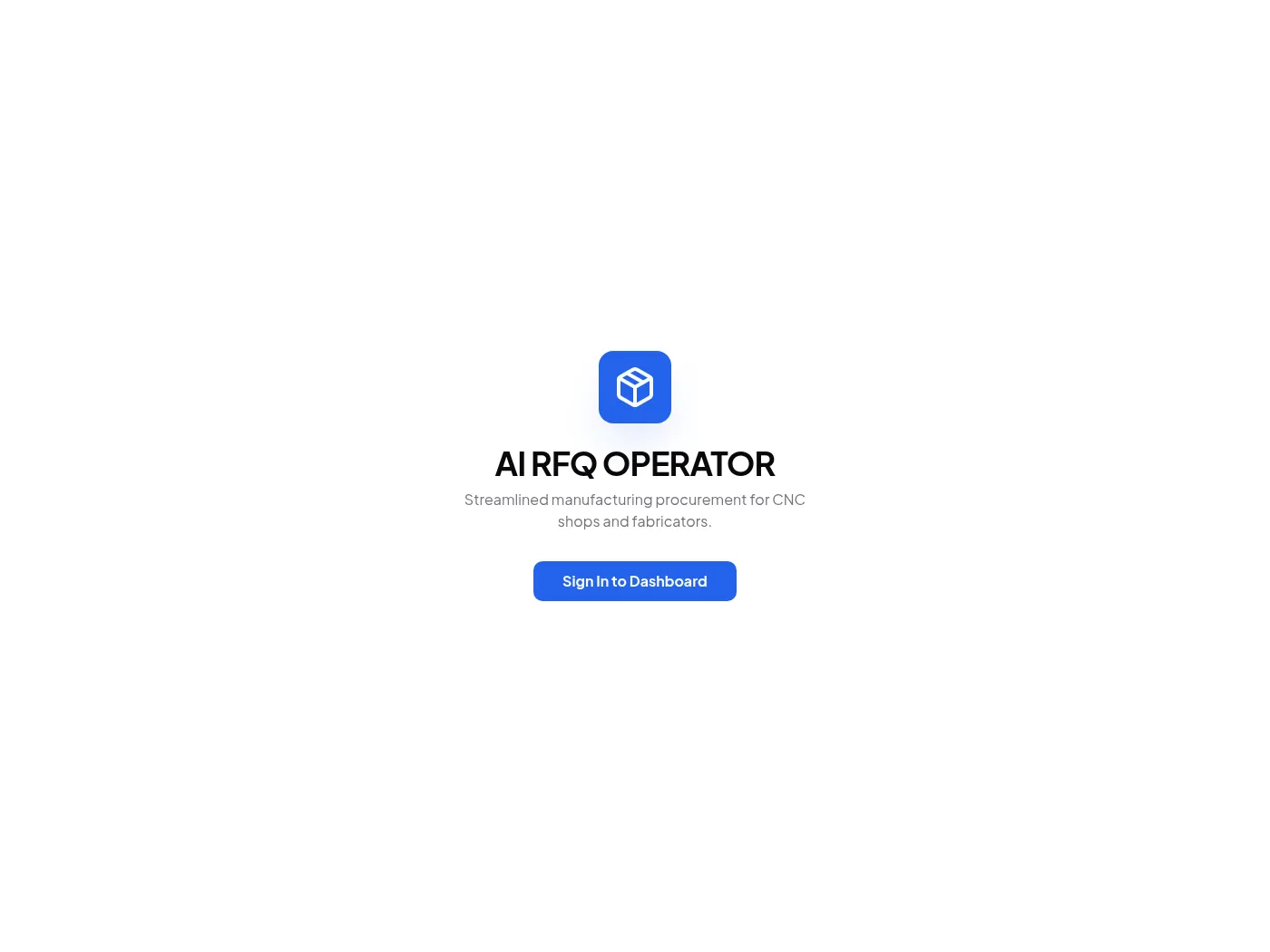 AI RFQ Operator