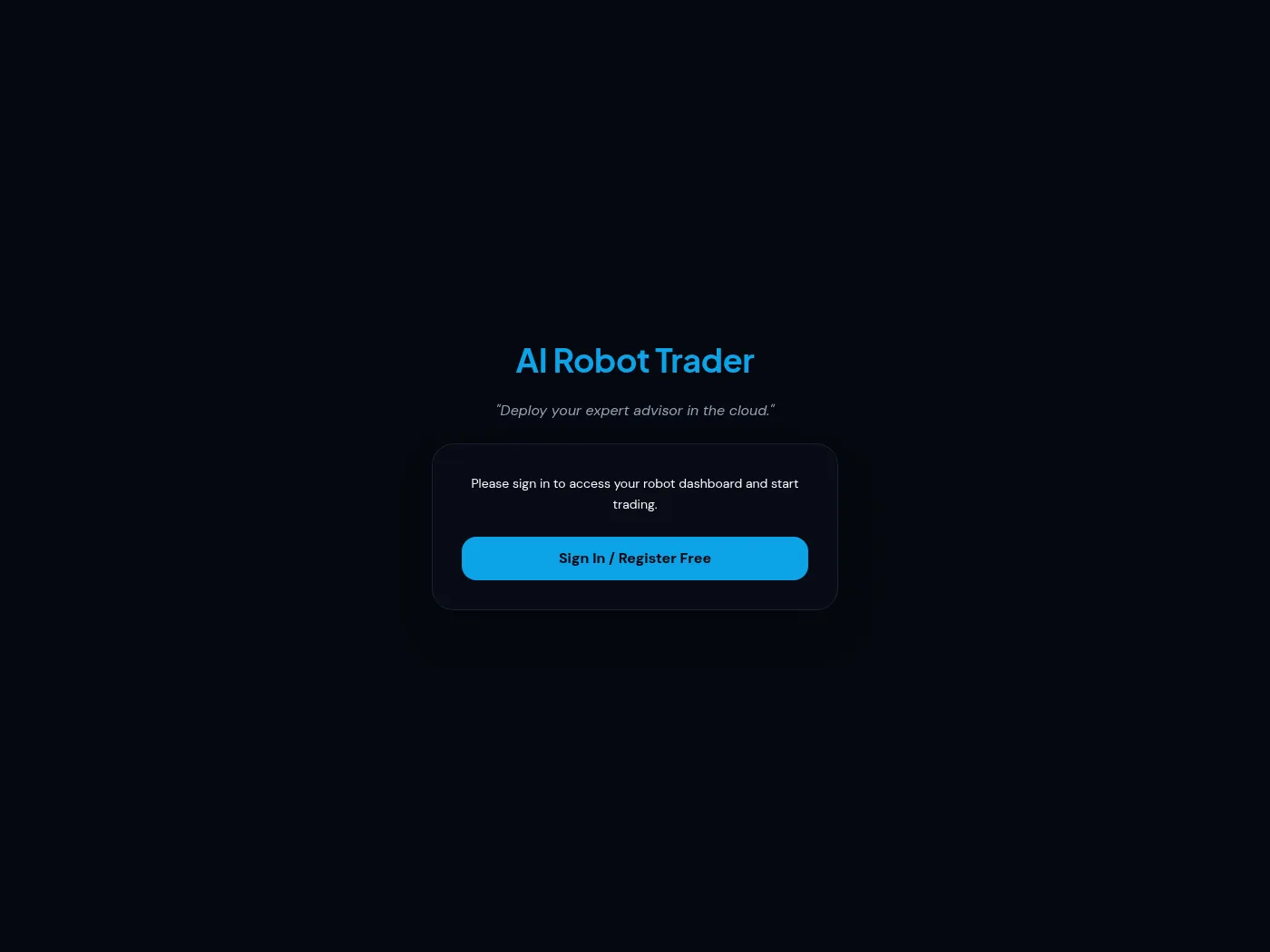 AI Robot Trader Dashboard