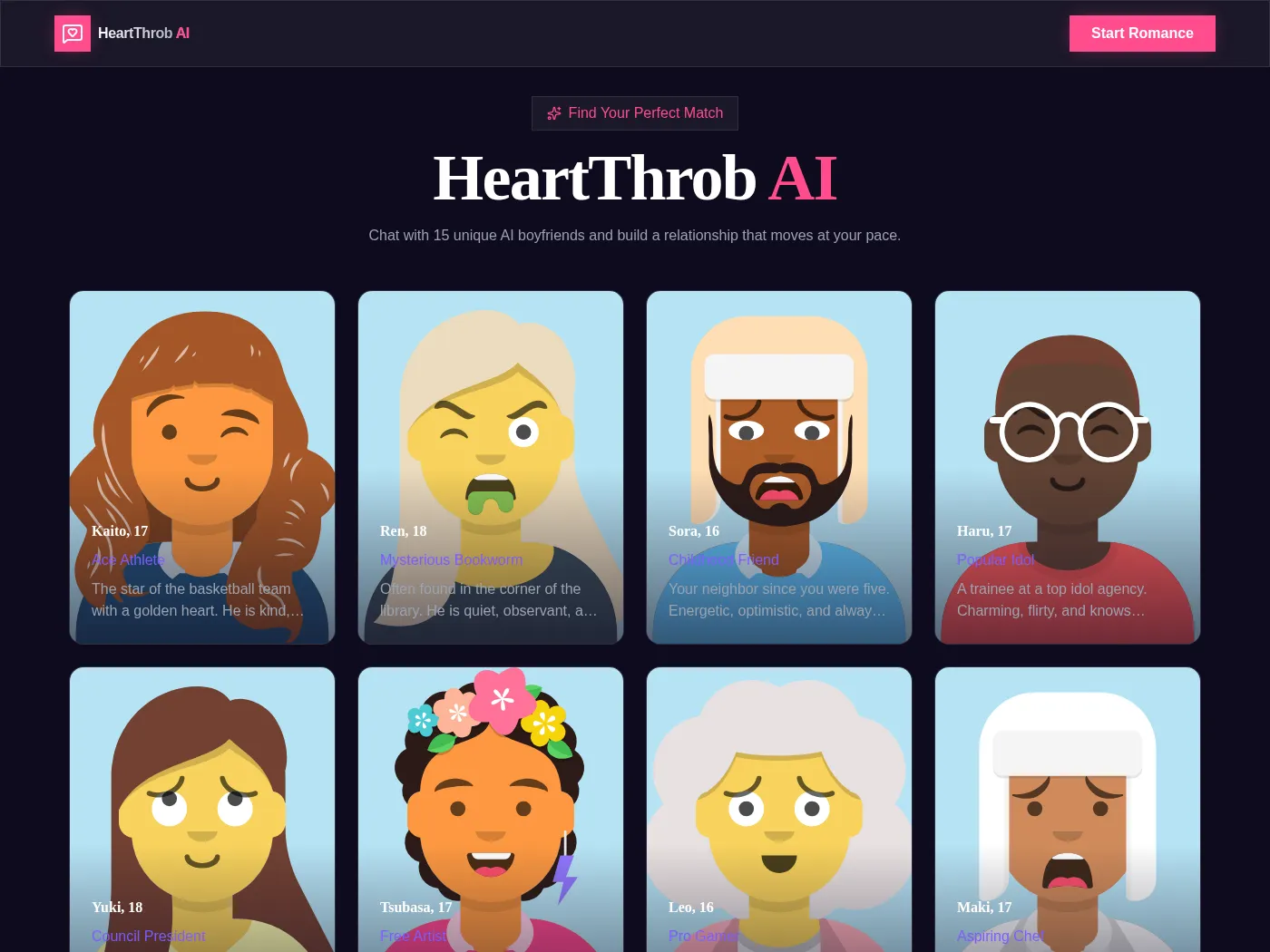 AI Romance Chat Sim