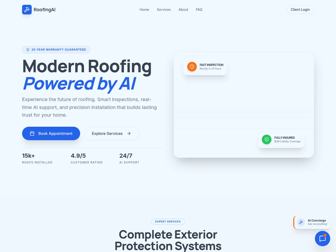 RoofingAI Web Concierge