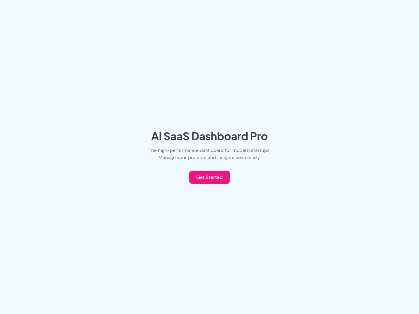 AI SaaS Dashboard Pro