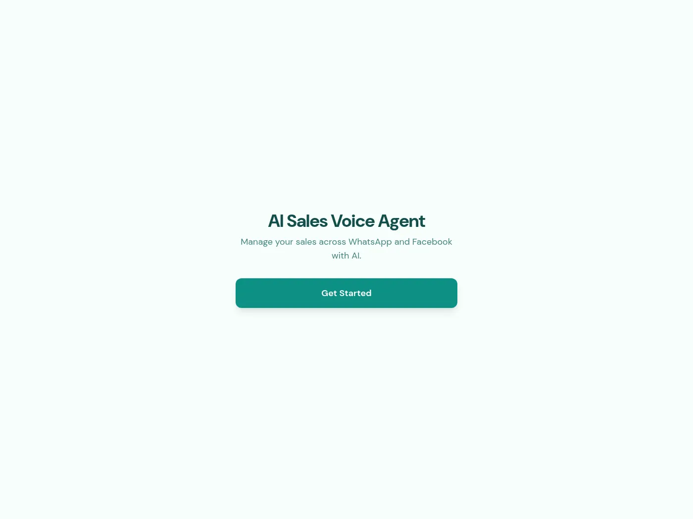 AI Sales Voice Agent