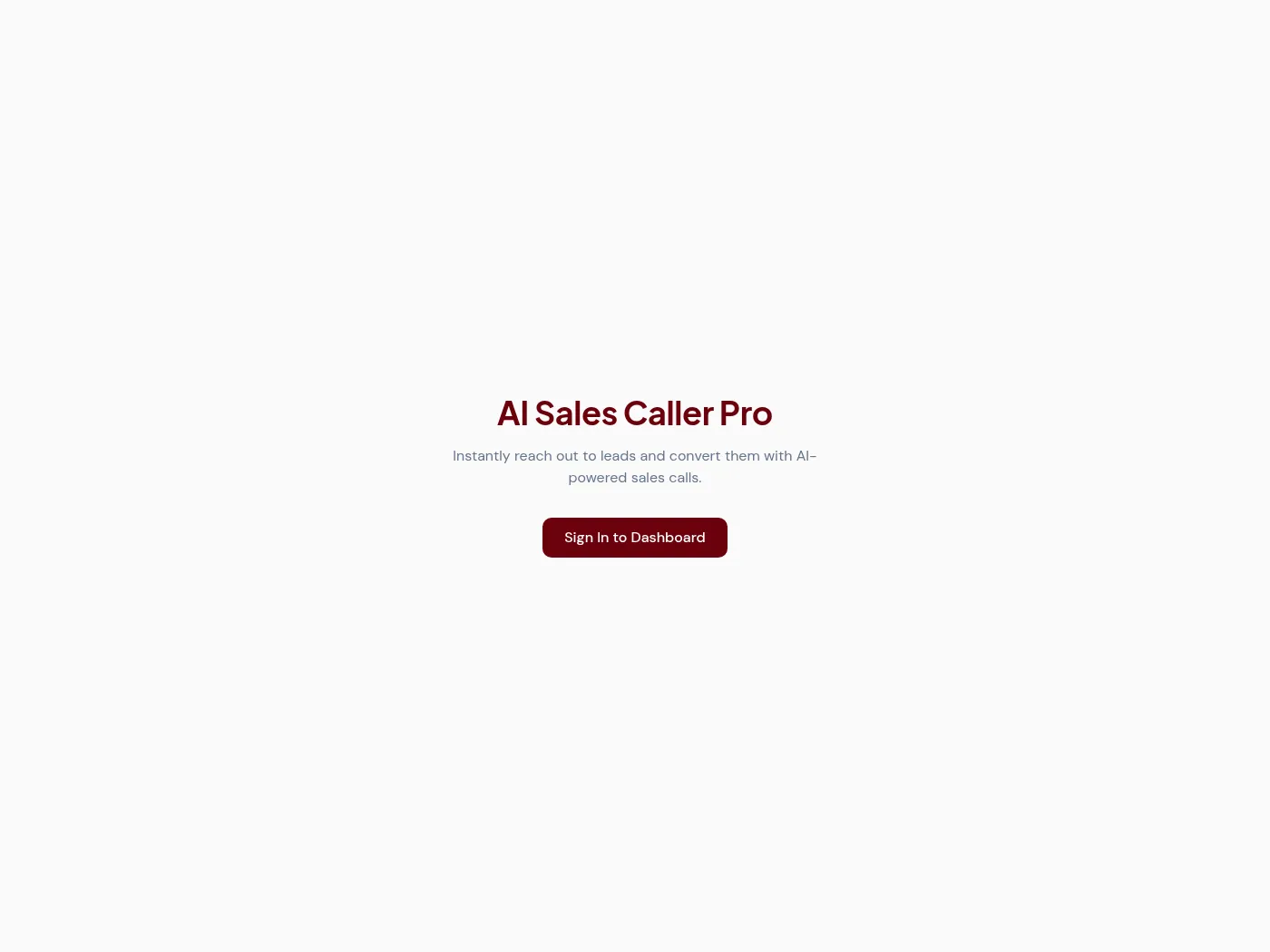 AI Sales Caller Pro