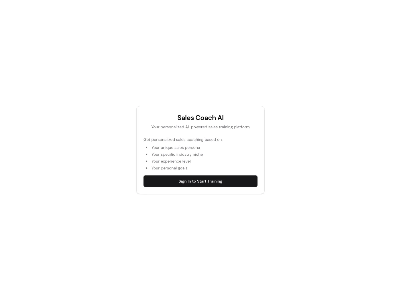 Persona Sales AI Coach