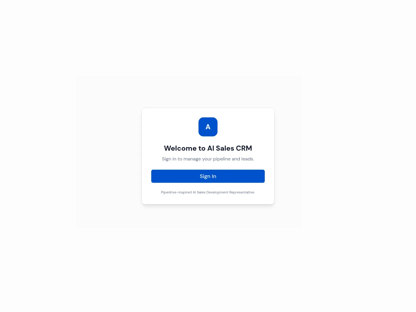 AI Sales Pipeline CRM