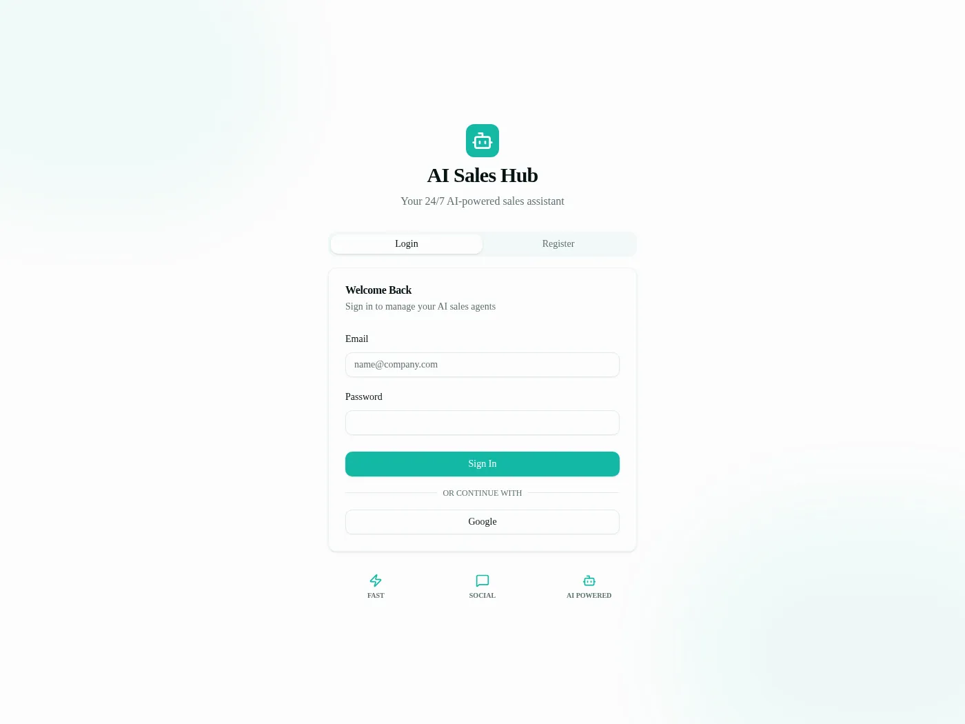 AI Sales Agent Hub