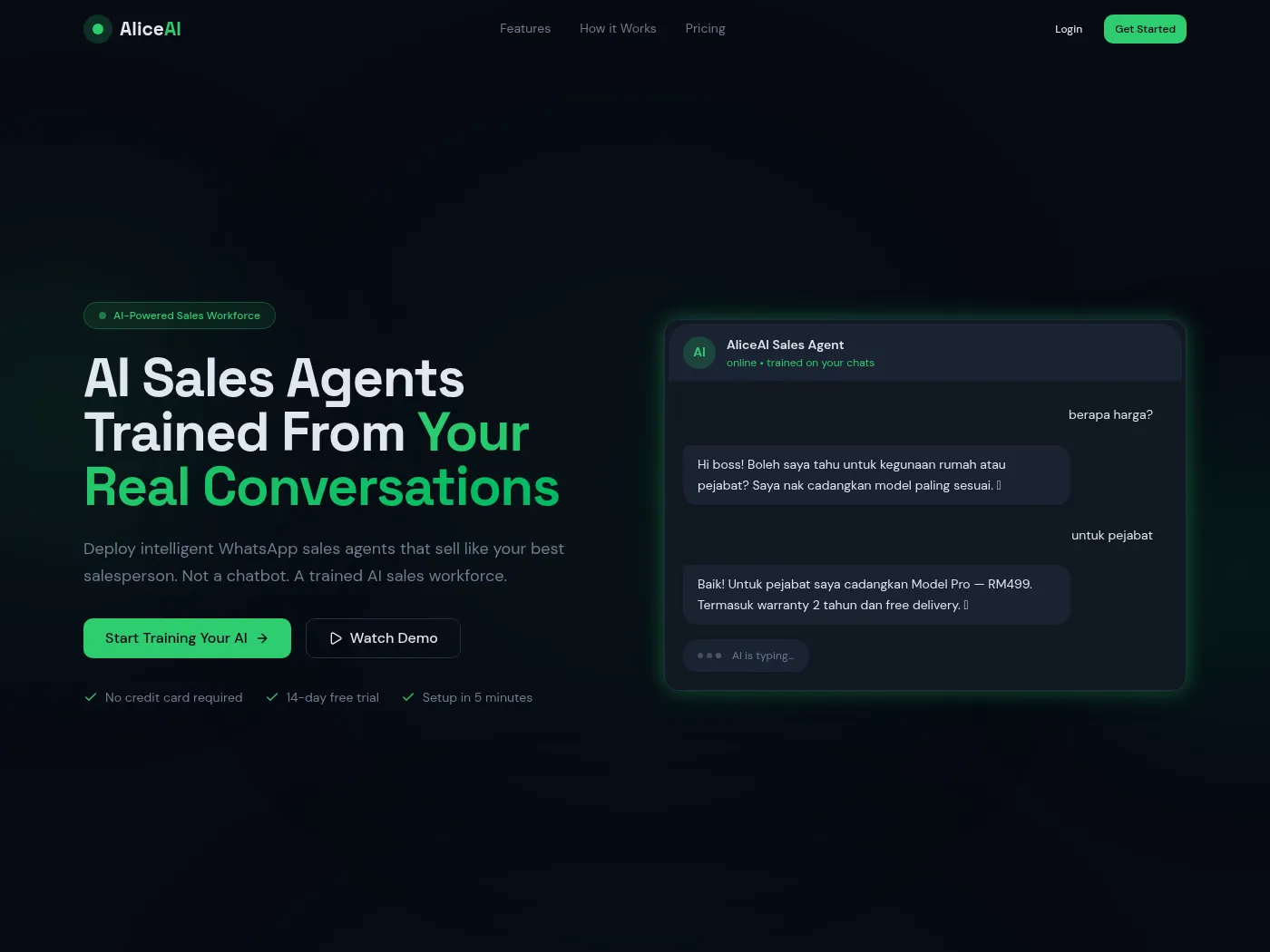AliceAI Sales Workforce