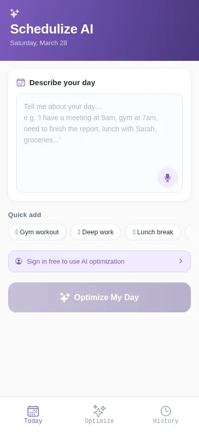 Schedulize AI