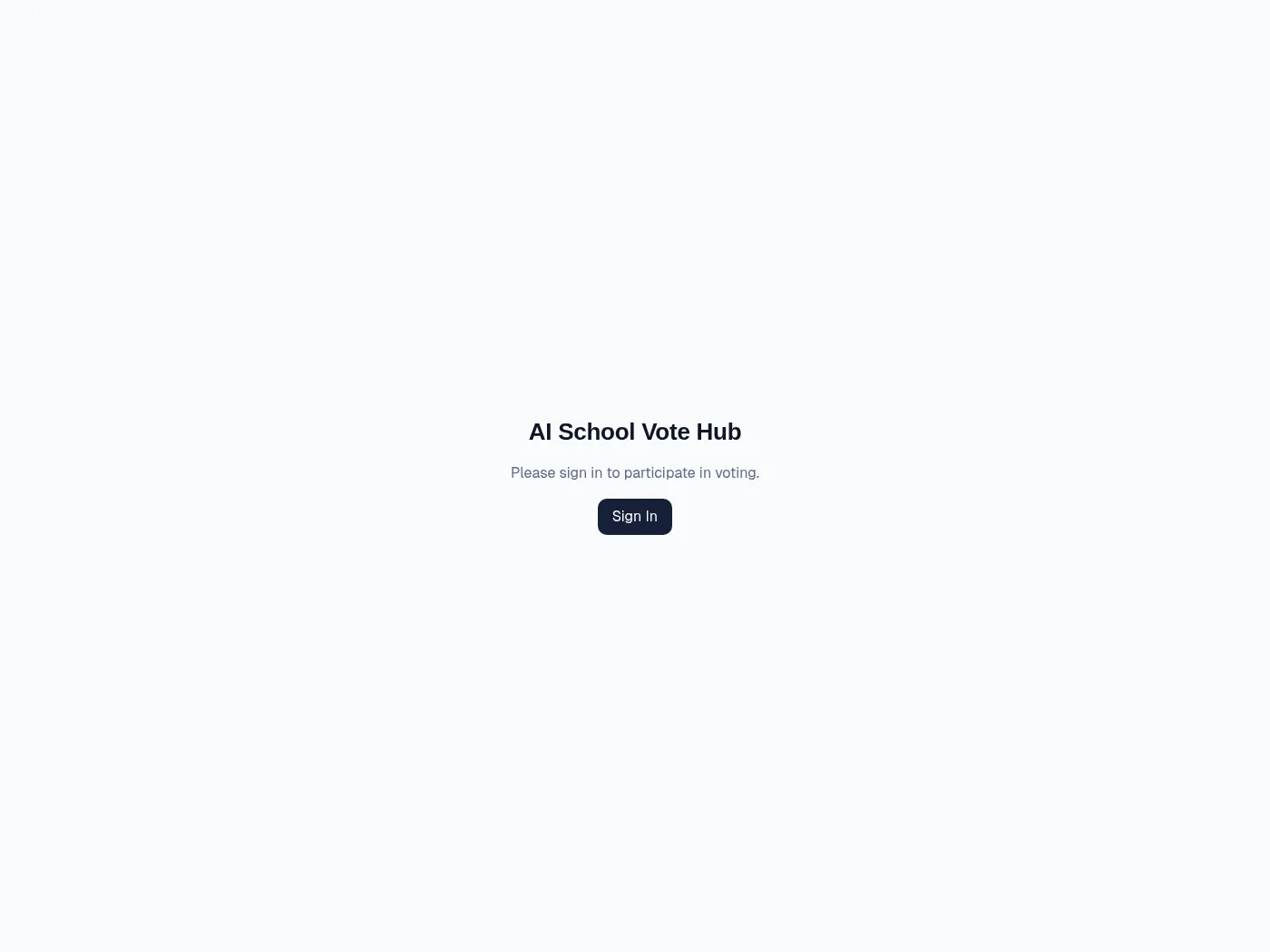 AI School Vote Hub