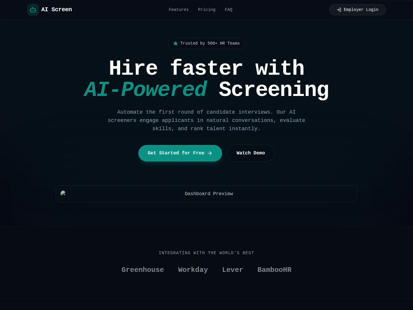 AI Interview Screen