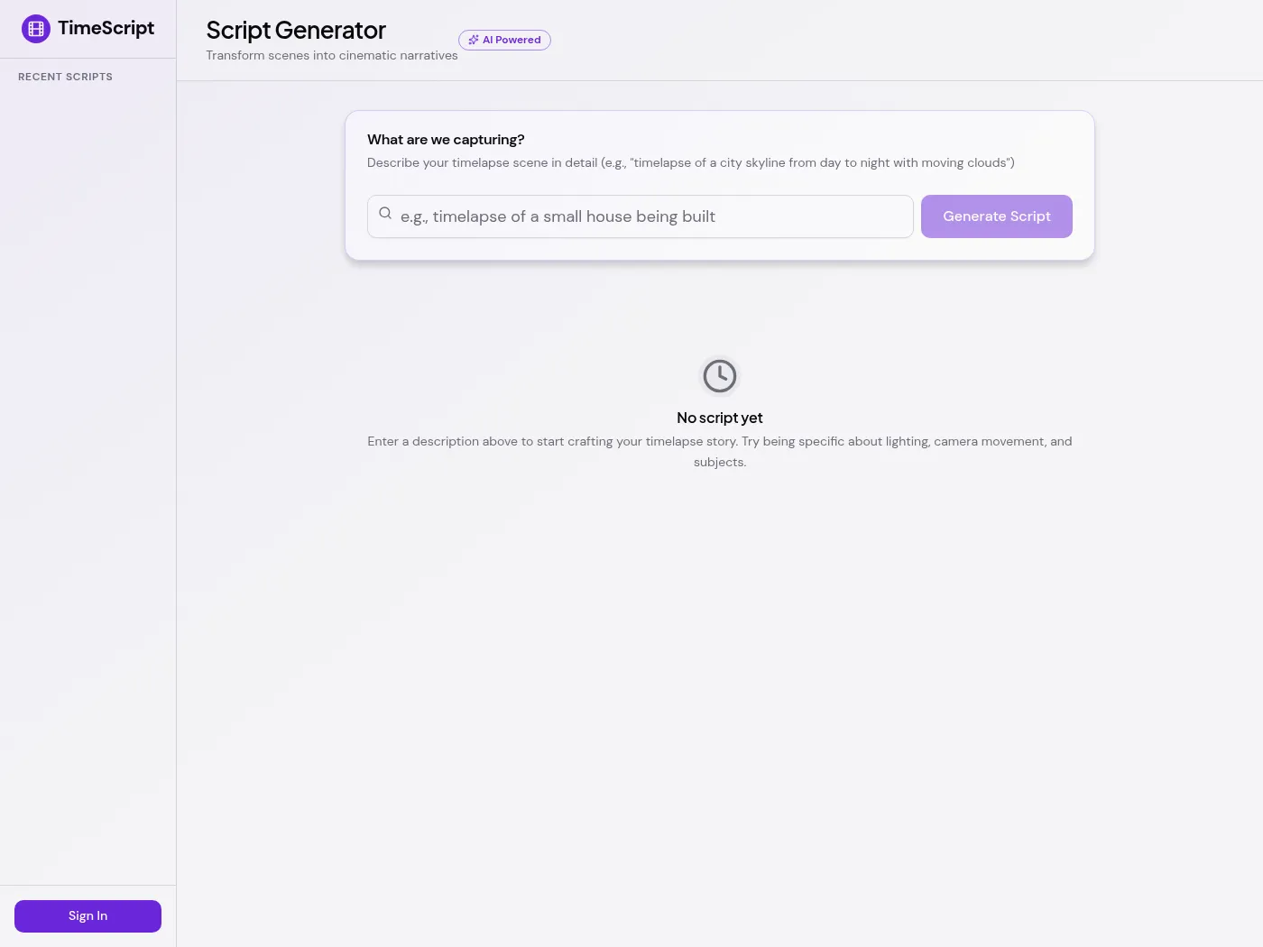 Timelapse Script Generator