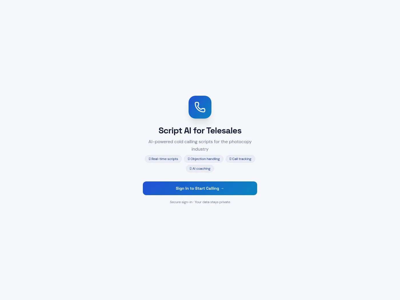Script AI for Telesales