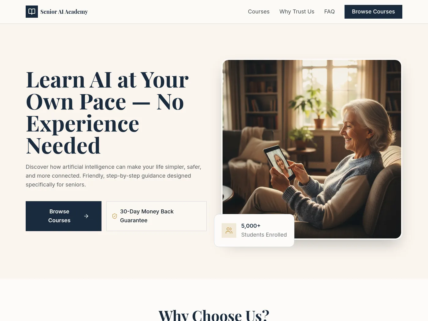 AI Learning for Seniors