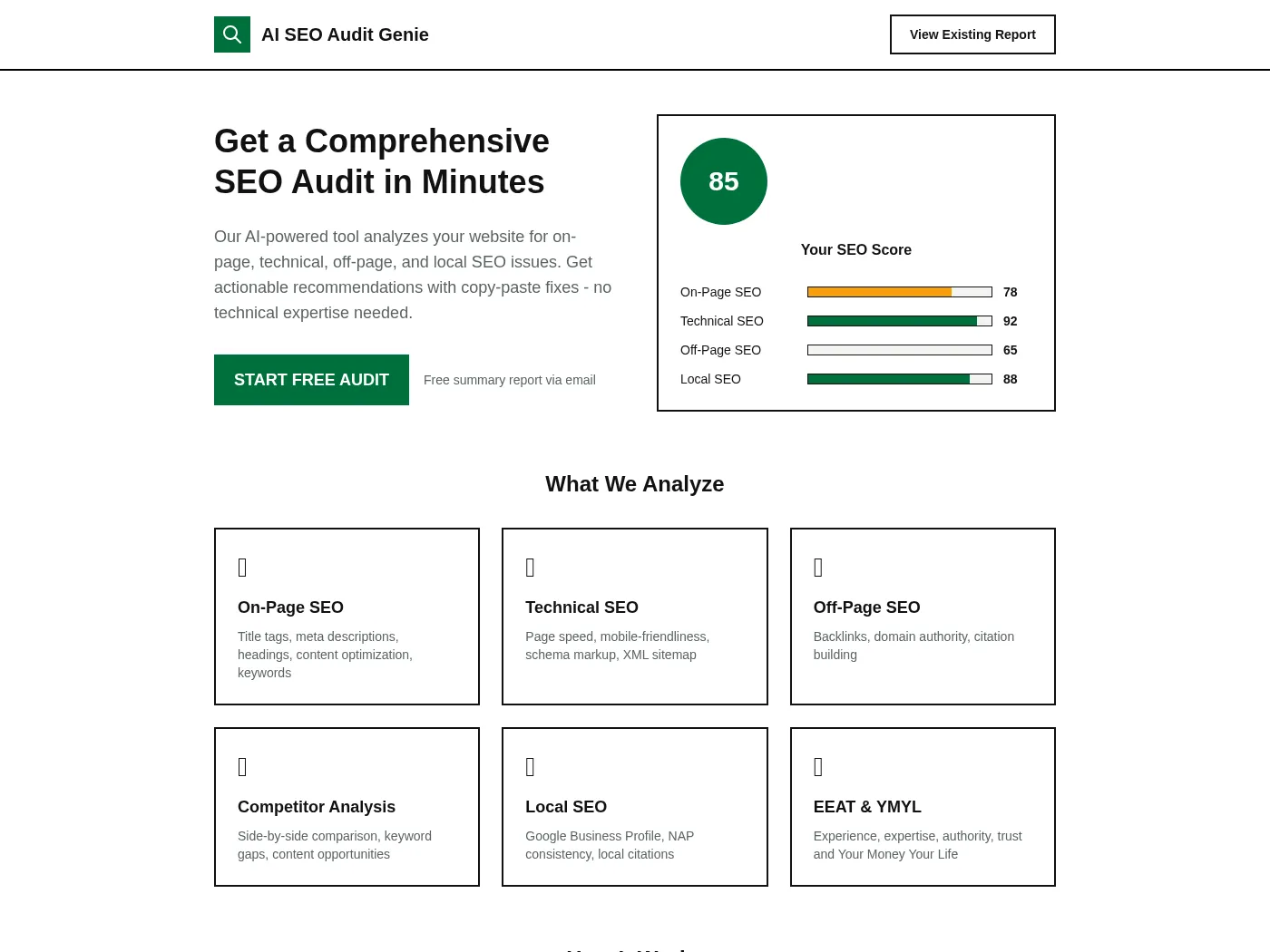 AI SEO Audit Genie