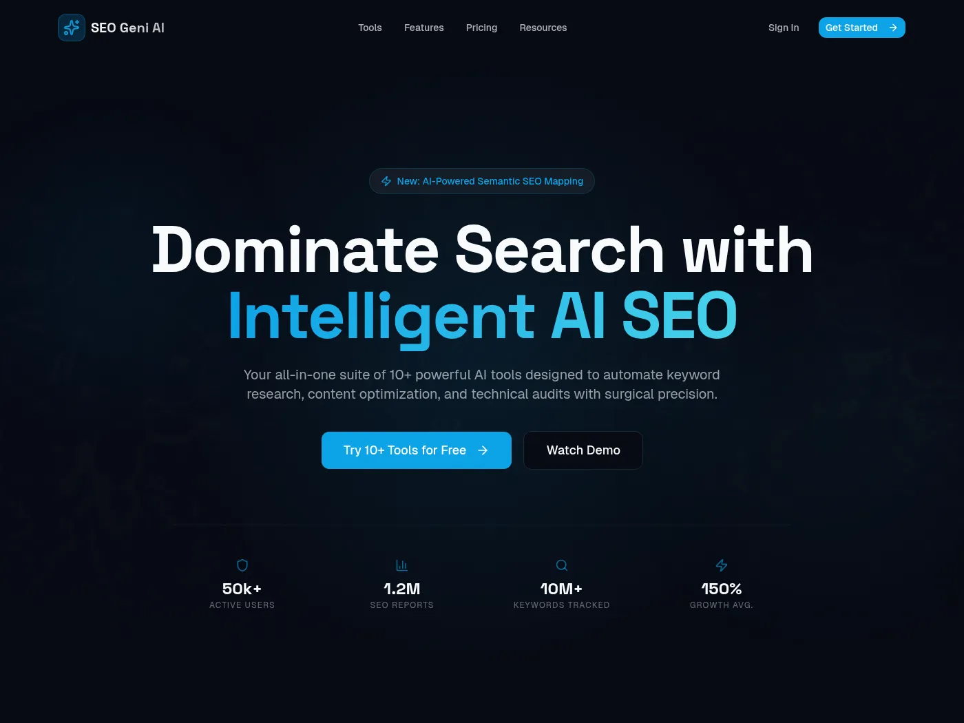 AI SEO Tools Landing