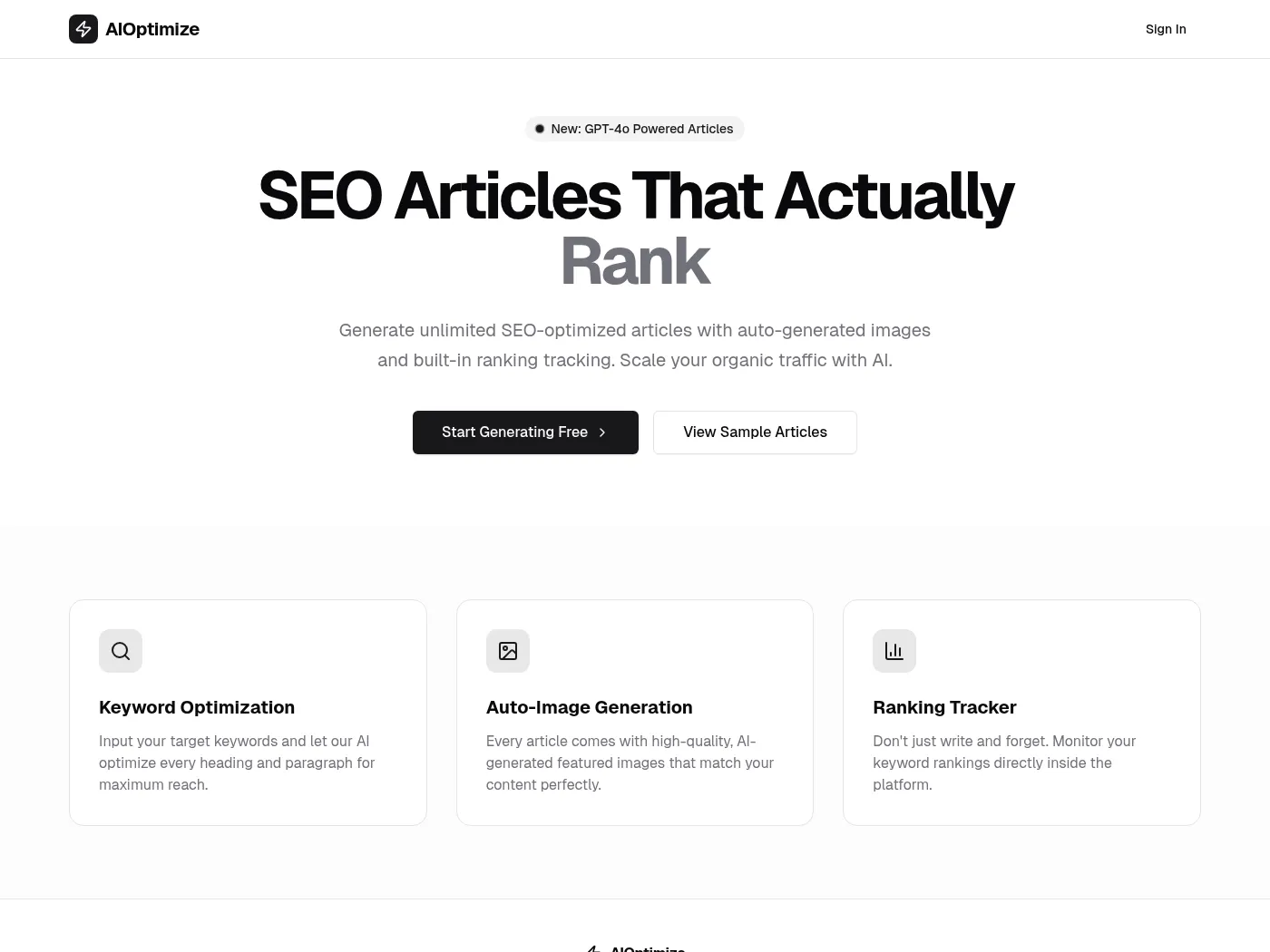 AIOptimize Content Platform