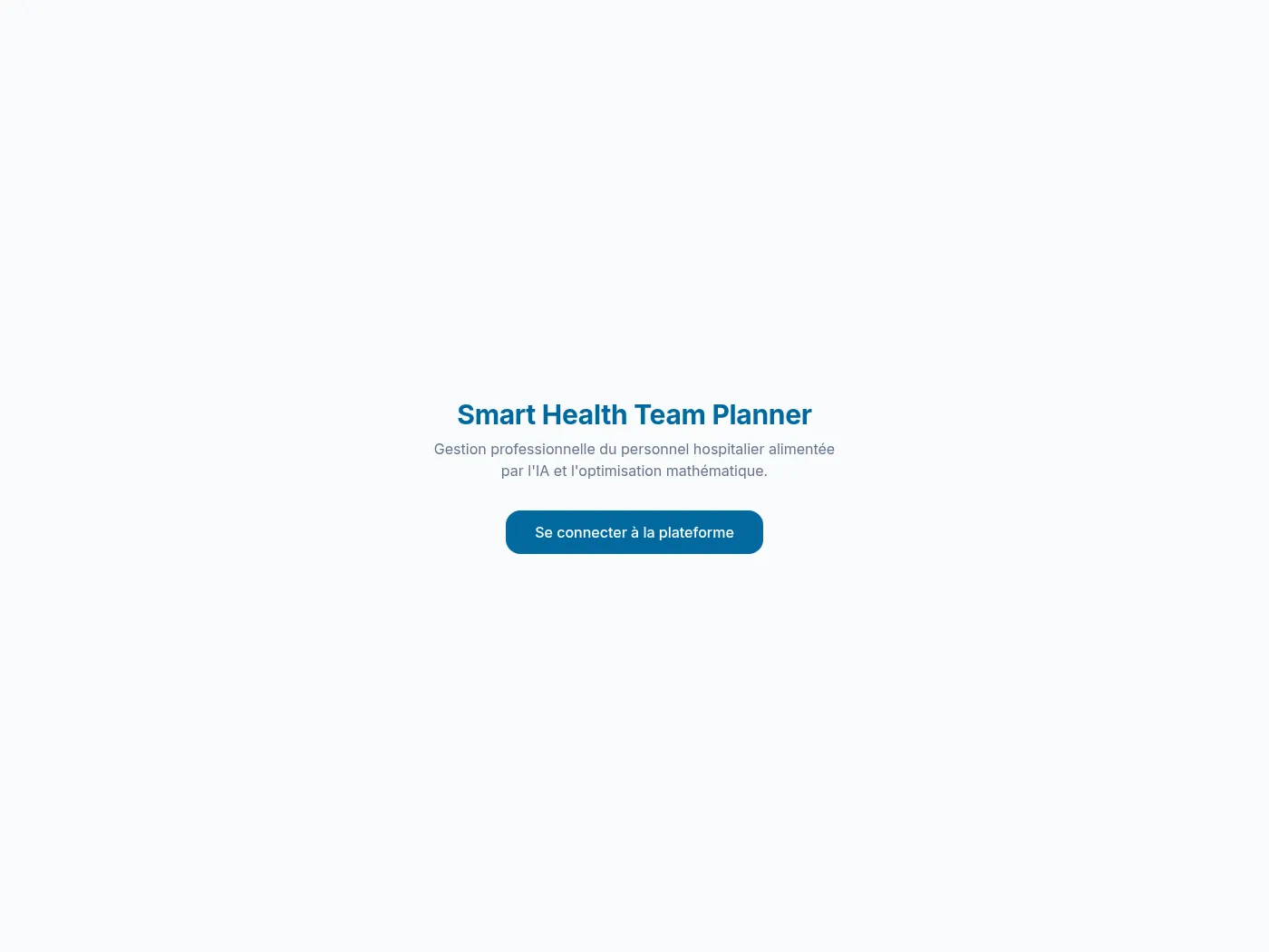Smart Health Team Planner