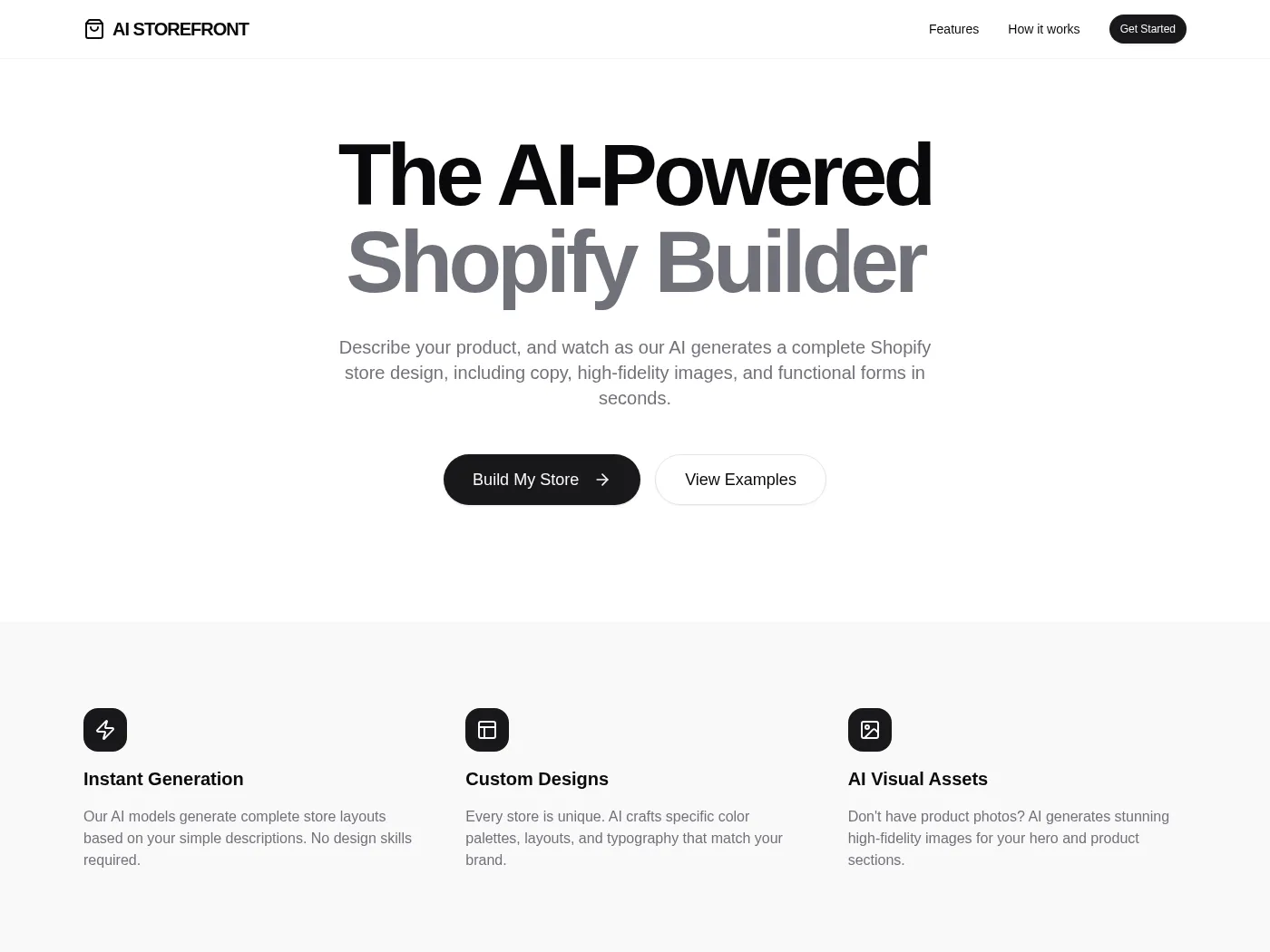 AI Shopify Store Builder