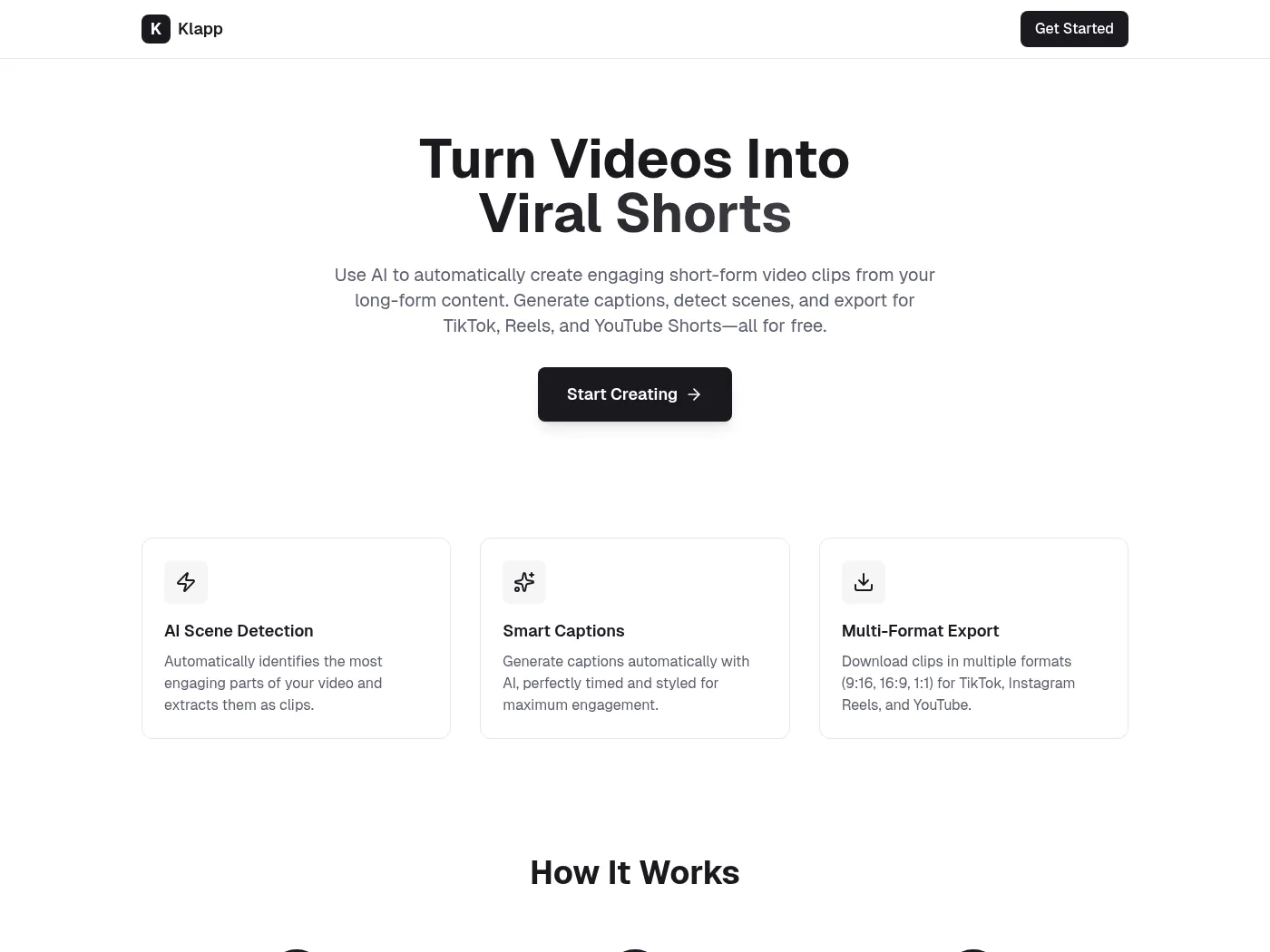 Klapp AI Shorts Maker