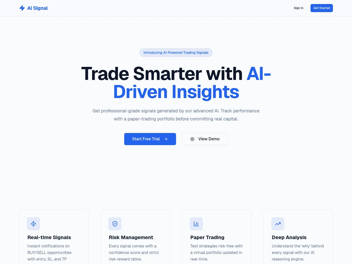 AI Signal Portfolio App